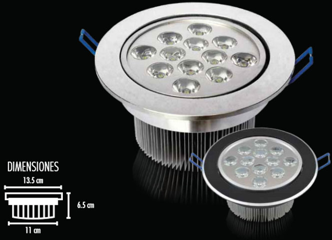 LÁMPARA LED PARA EMPOTRAR 12 W - Alum Electronica LÁMPARA LED PARA EMPOTRAR 12 W - Alum Electronica